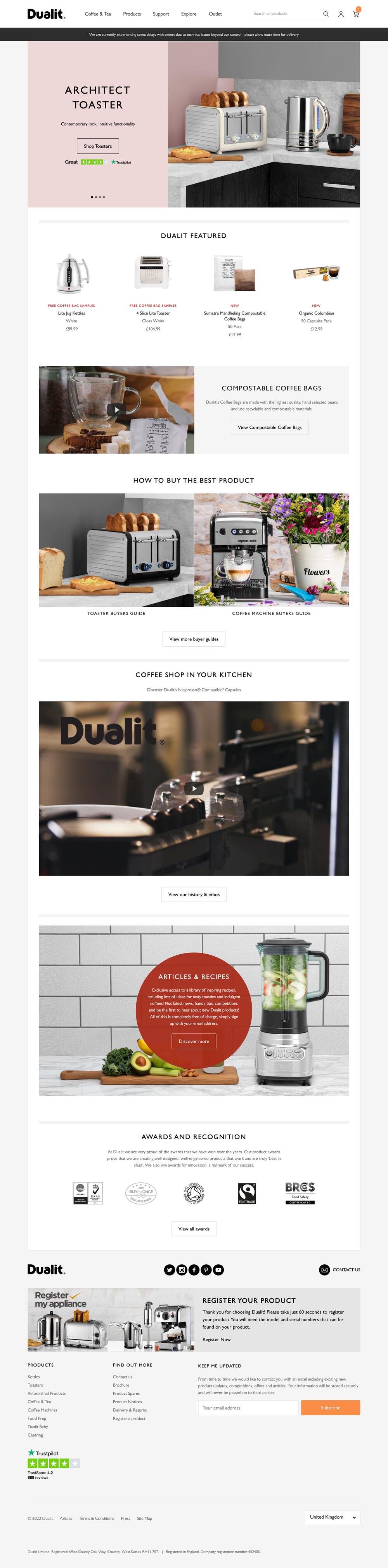 Dualit - Online Ecommerce - D3R
